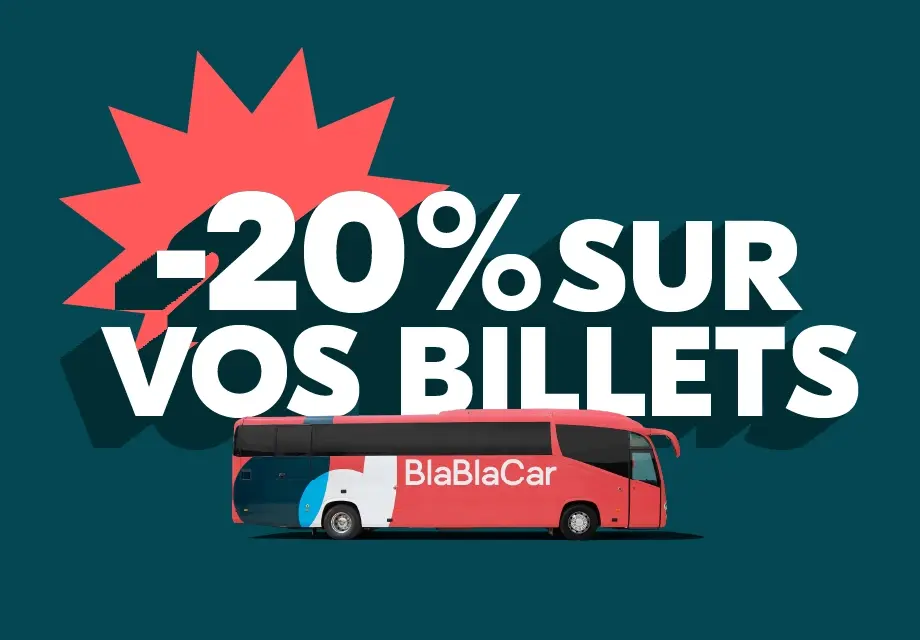 Promo BlaBlaCar Bus : profitez de -20% sur vos billets